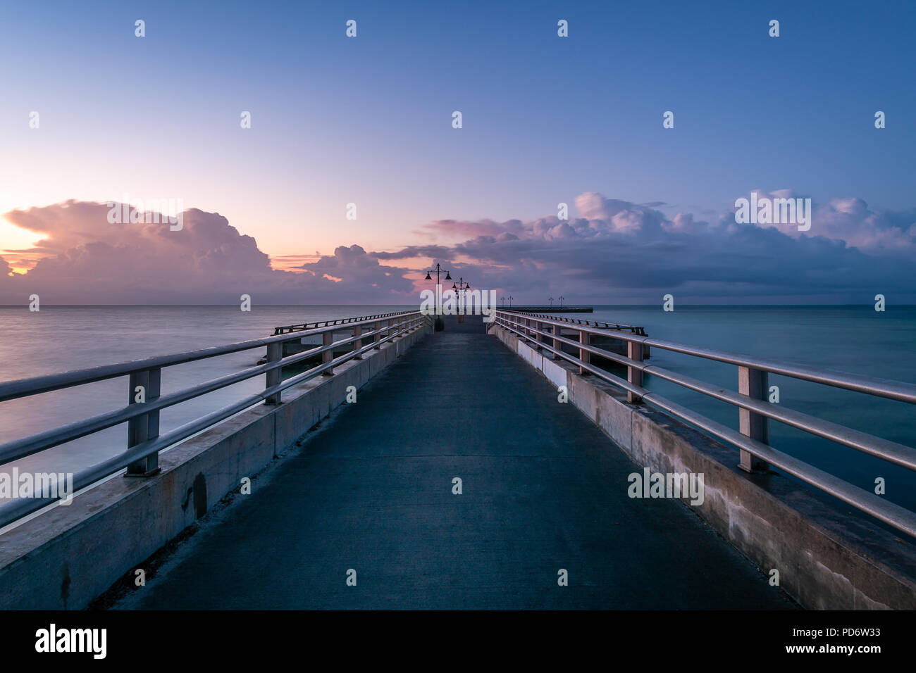 Sunrise from the Edward B. Knight Pier Stock Photo - Alamy