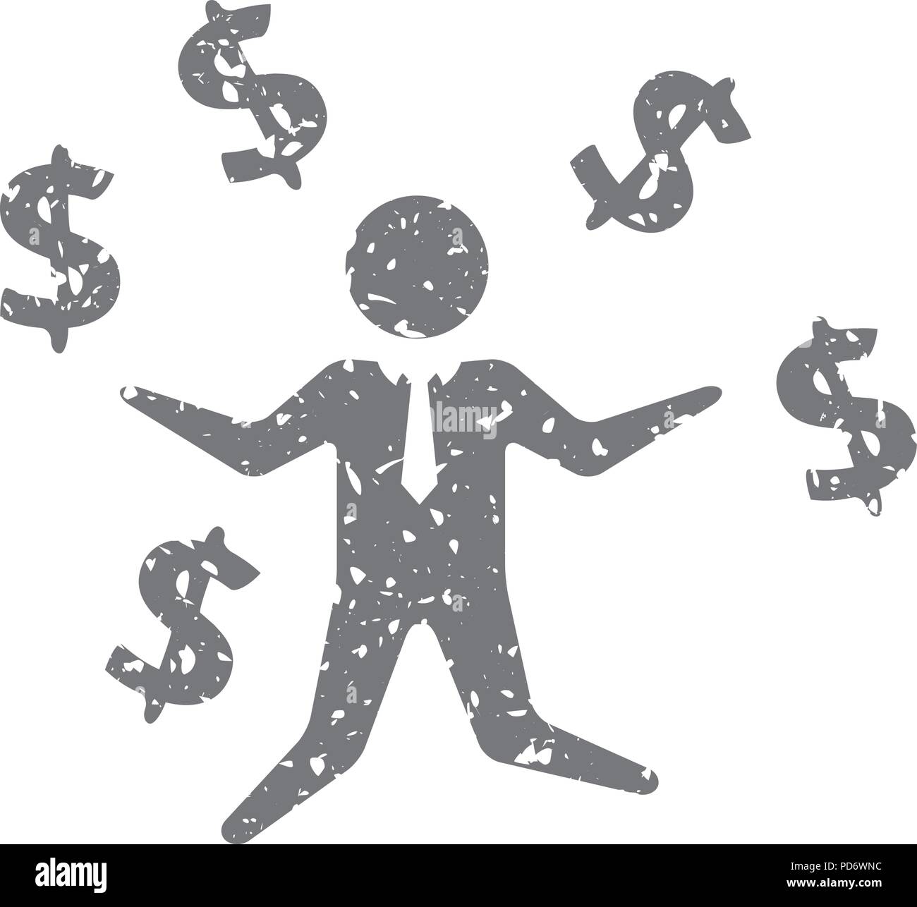 Grunge icon - Businessman money Stock Vector Image & Art - Alamy
