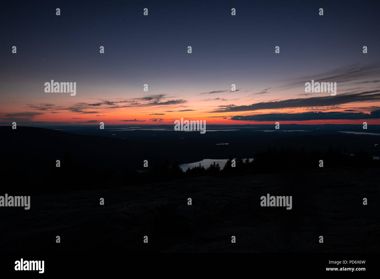 Landscape of sunset and sunrise Stock Photo - Alamy