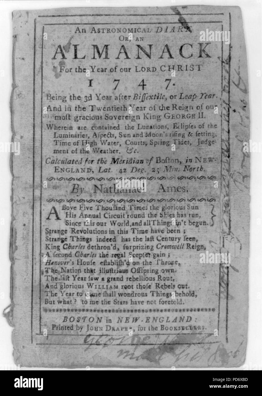 An astronomical diary, or, an Almanack for the year...1747...by ...