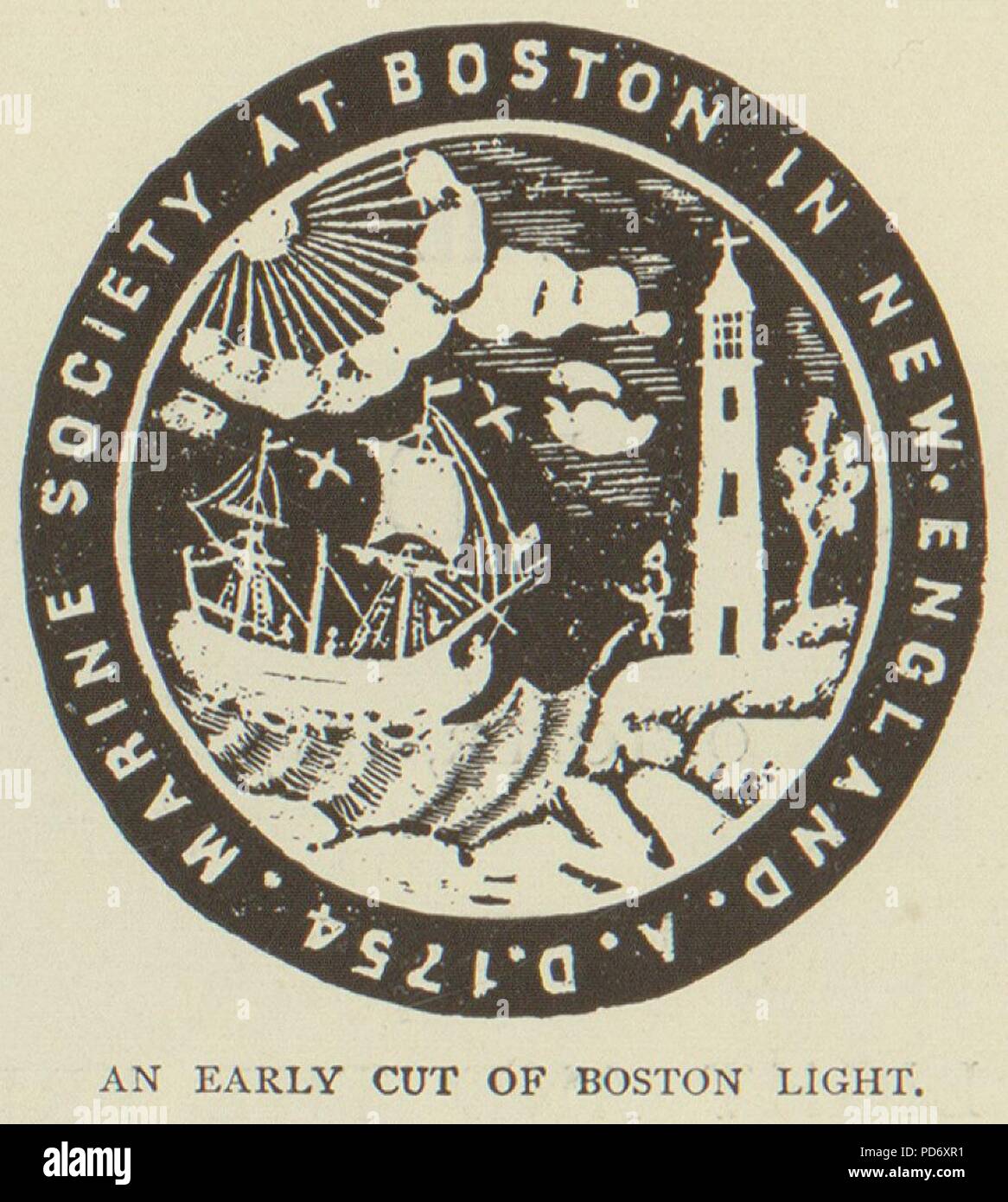 An early cut of Boston light Stock Photo - Alamy