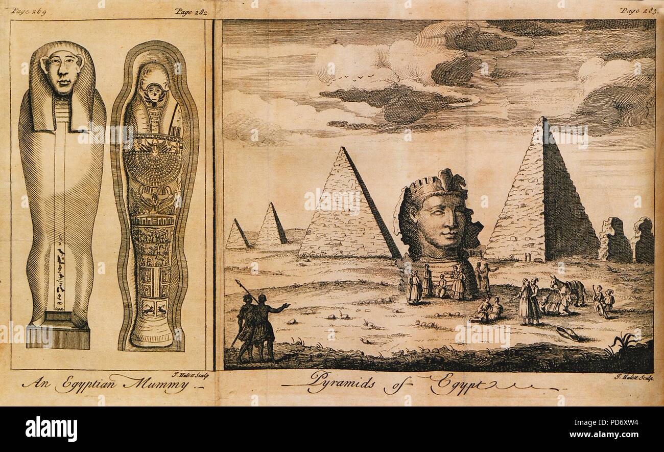 An egyptian mummy Pyramids of Egypt - Thompson Charles - 1752 Stock ...