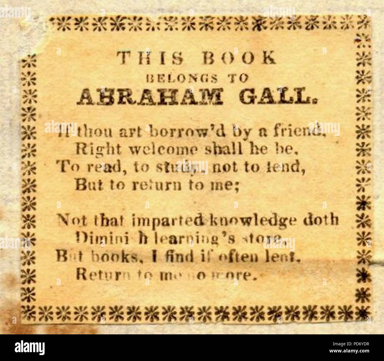 Ex libris hi-res stock photography and images - Alamy