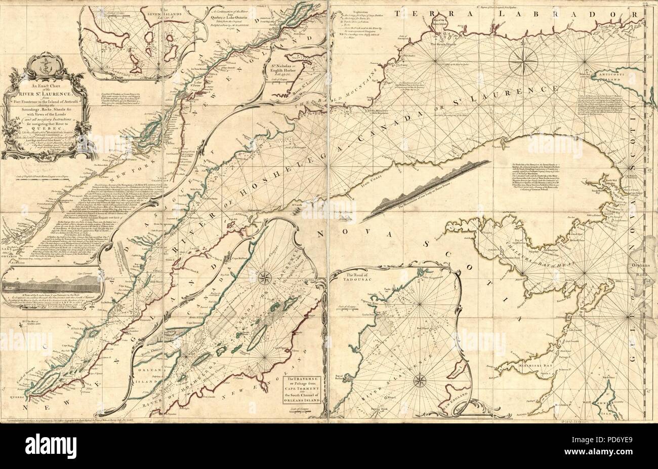 An exact chart of the river St. Lawrence, from Port Frontenac to the ...