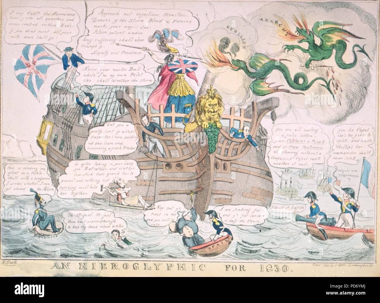 An Hieroglyphic For 1830 (caricature Stock Photo - Alamy