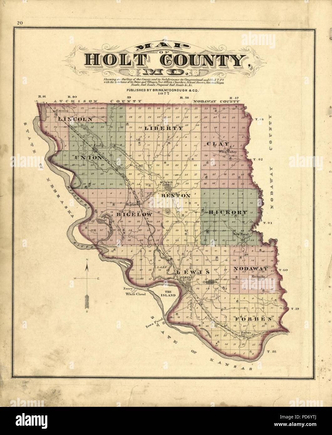 An illustrated historical atlas map of Holt County, Mo. - carefully ...