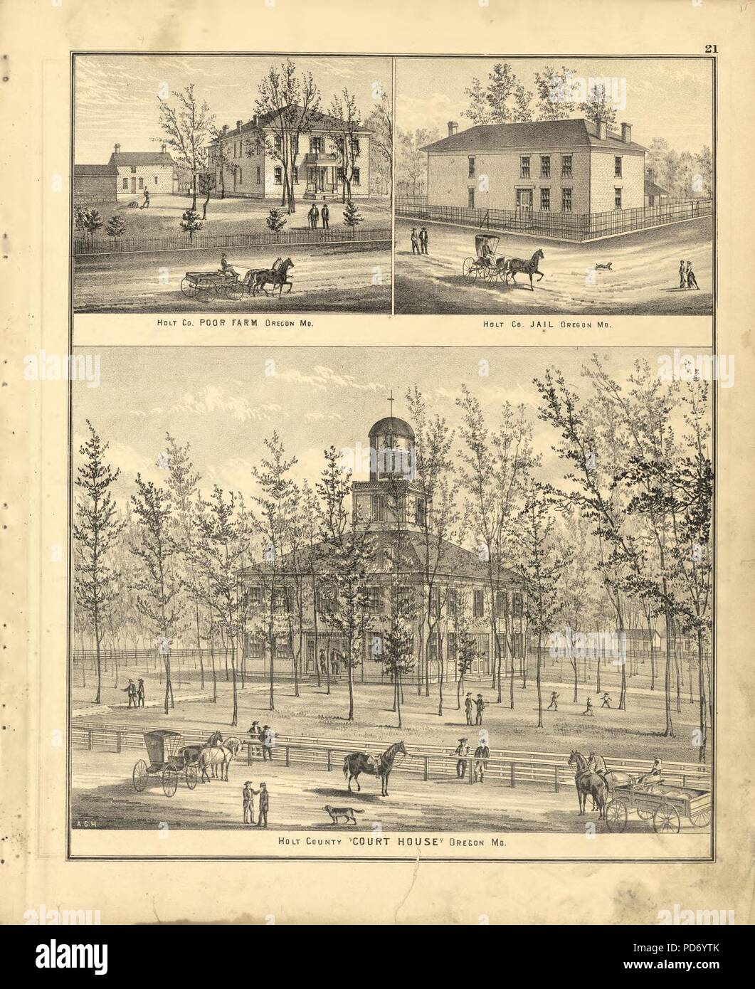 An illustrated historical atlas map of Holt County, Mo. - carefully ...