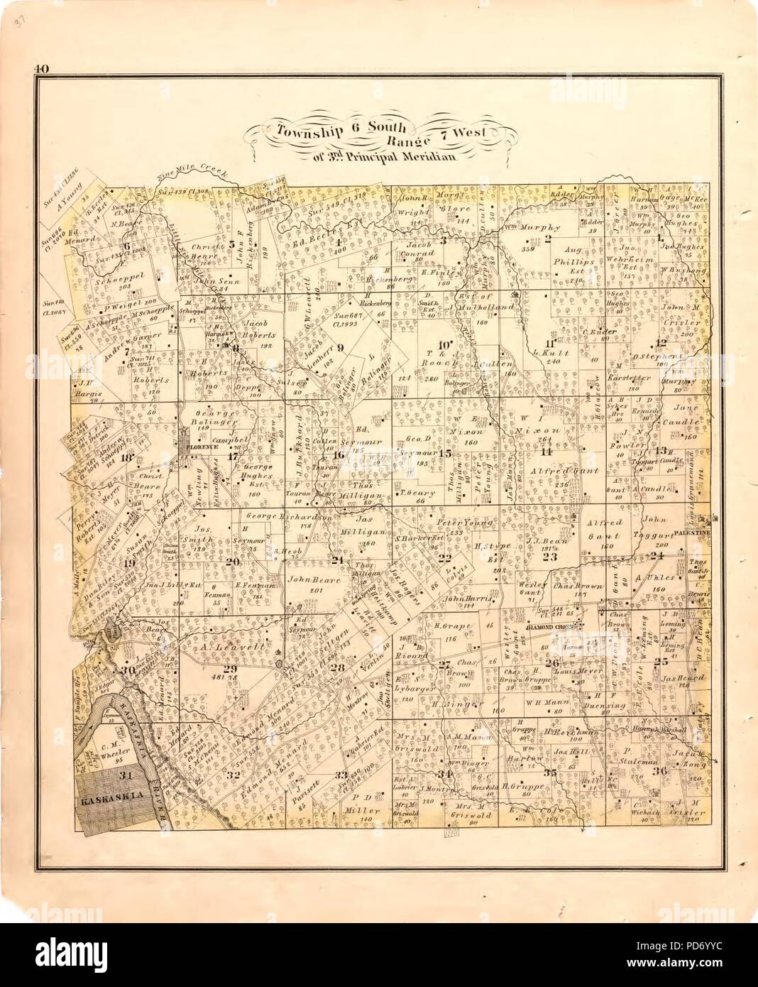 An illustrated historical atlas map of Randolph County, Ills ...