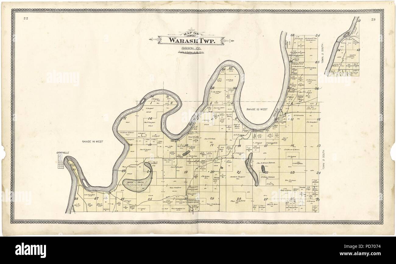 An illustrated standard atlas of Gibson County, Indiana Stock Photo - Alamy