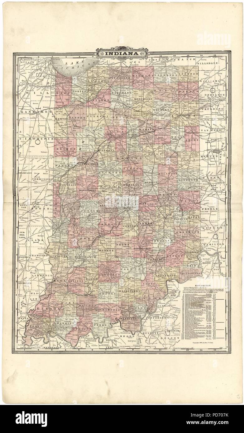 An illustrated standard atlas of Gibson County, Indiana Stock Photo - Alamy