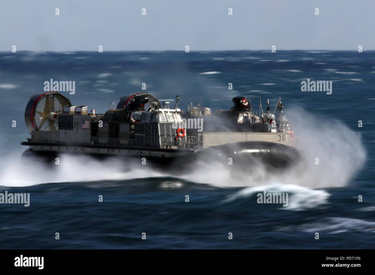 An LCAC conducts training. (8488502237 Stock Photo - Alamy