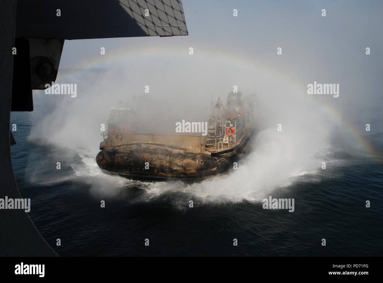 An LCAC) approaches USS Green Bay. (8261849752 Stock Photo - Alamy