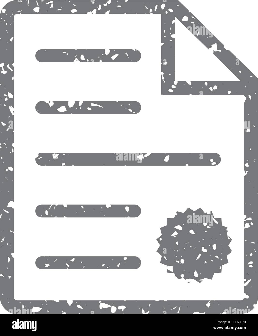 Agreement document icon on Stock Vector Images - Alamy