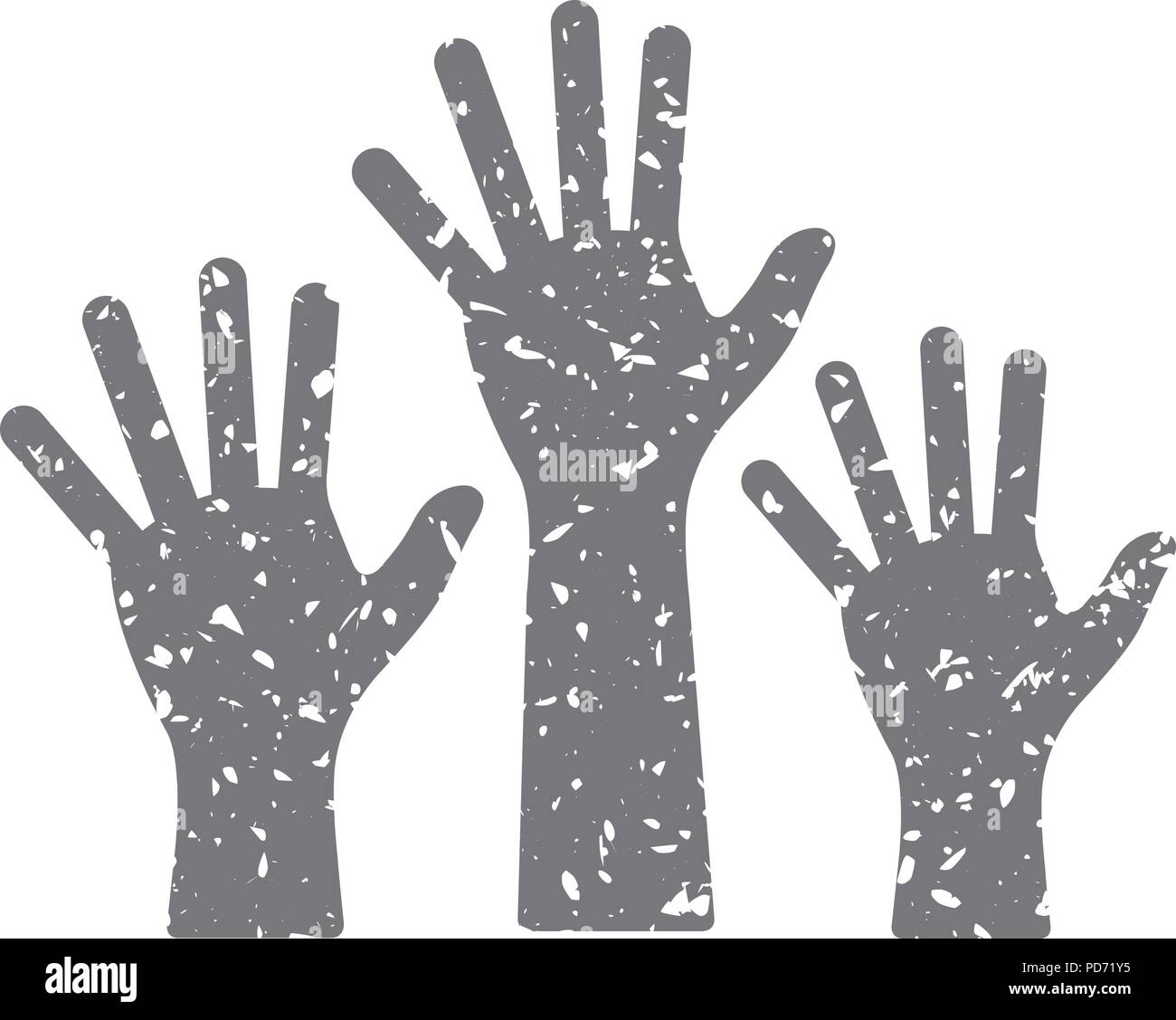 Grunge icon - Hands Stock Vector Image & Art - Alamy
