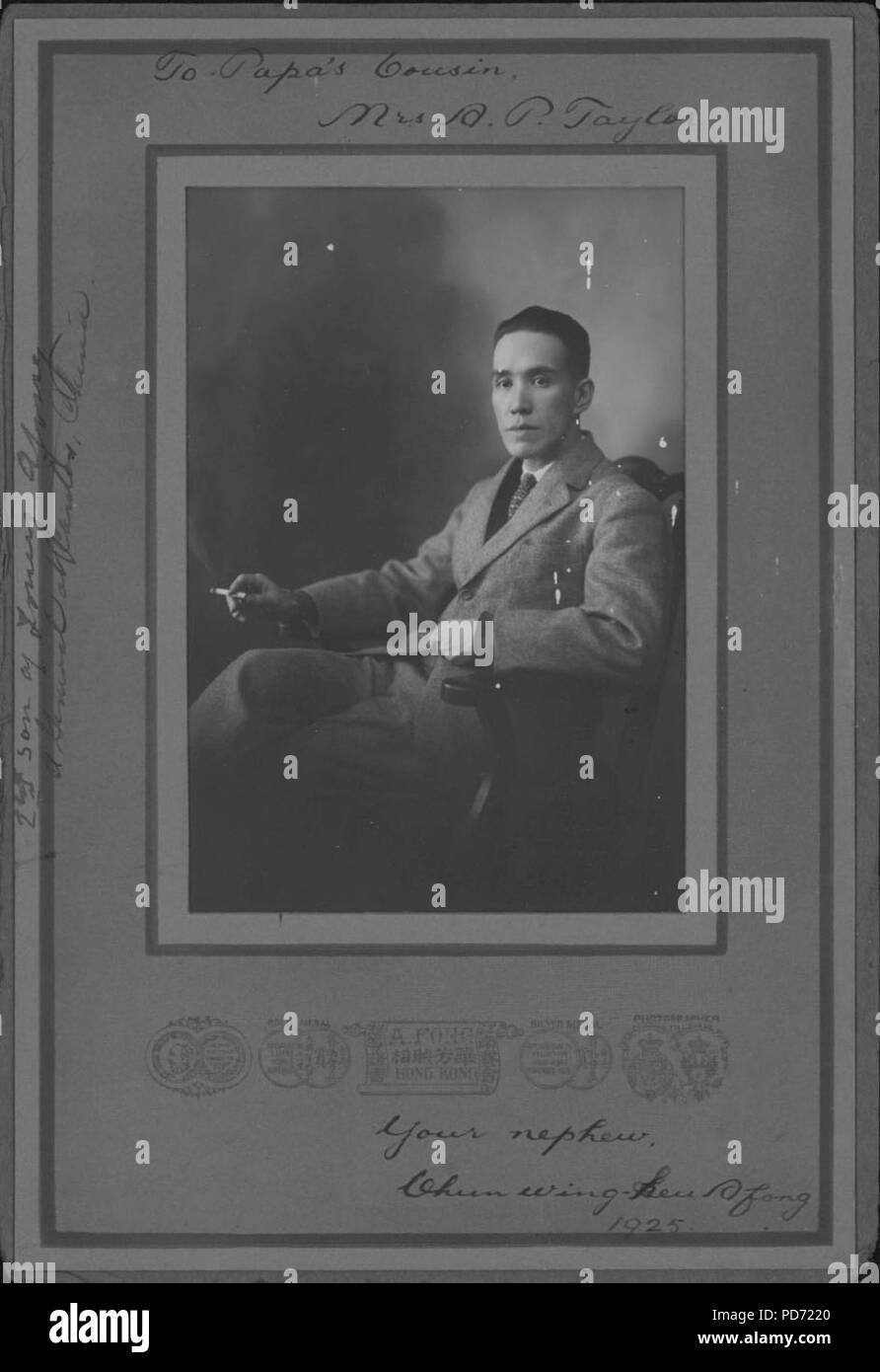 An unidentified male member of the Chinese-Hawaiian Afong family (PP-67 ...