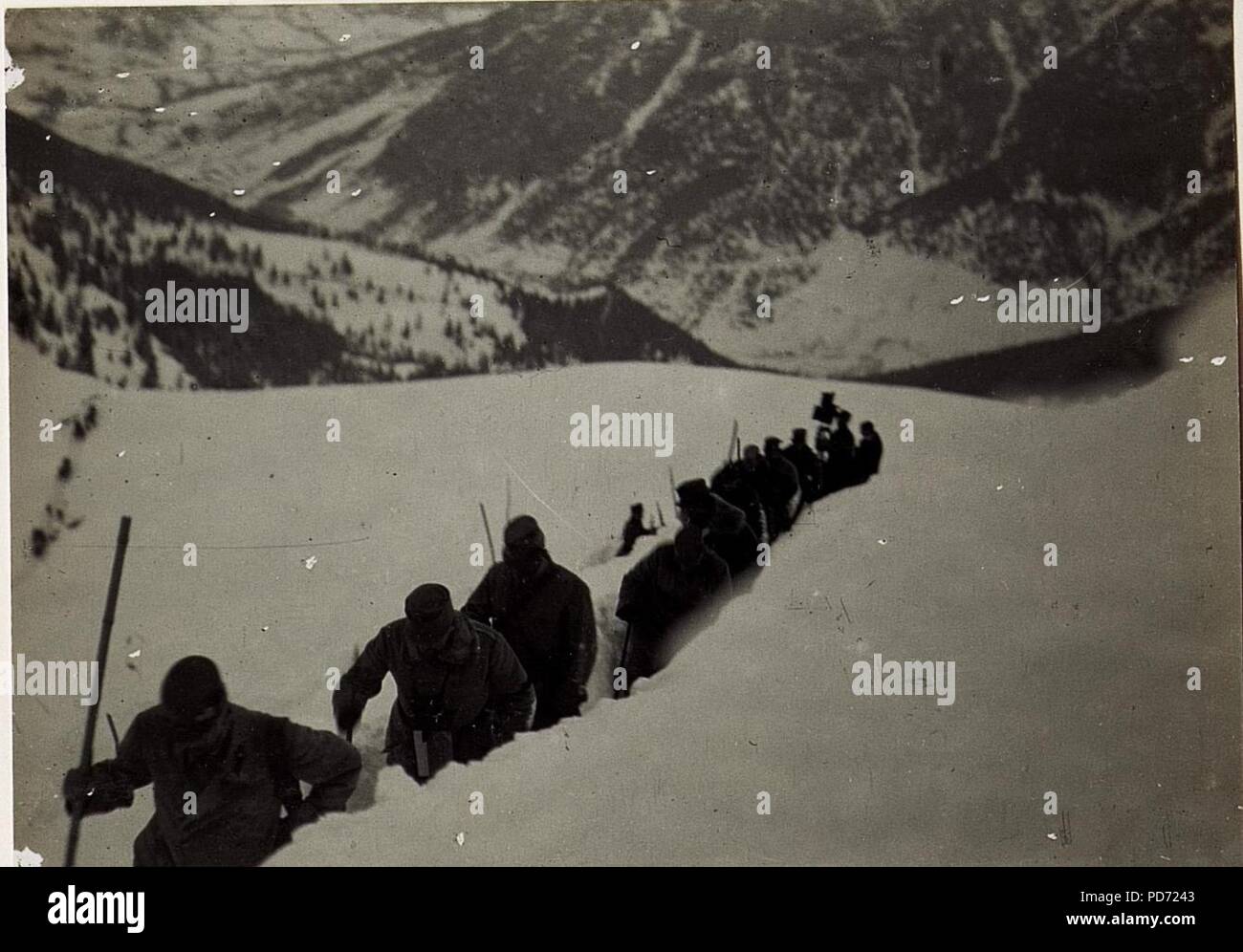 An Weg von Moena in die Stellung der Gruppe Oberstleutnant Bily auf der ...