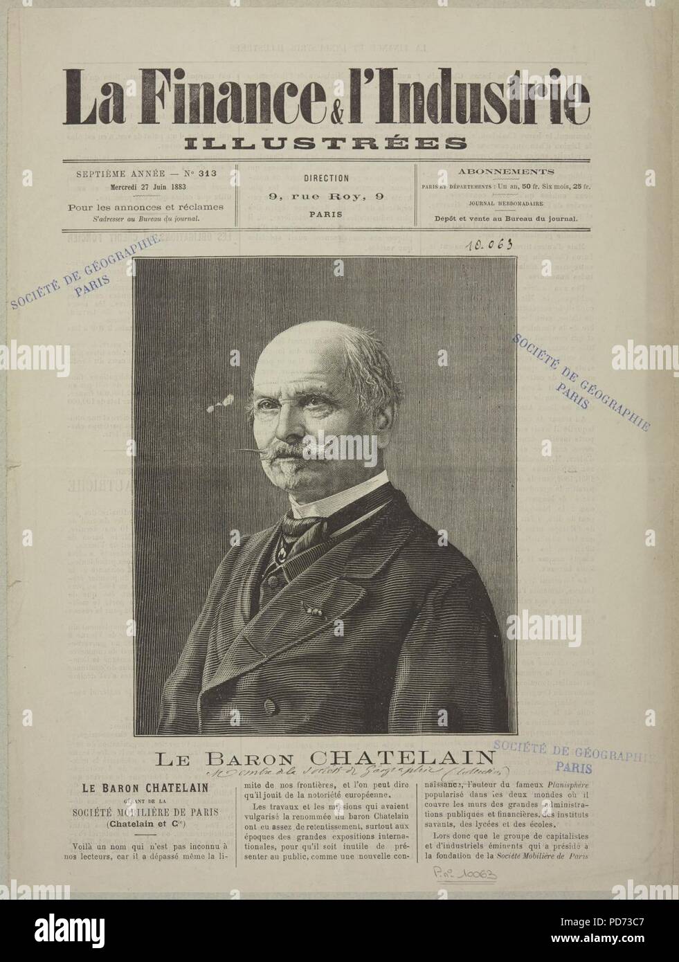 Anatole Châtelain en 1883 Stock Photo - Alamy