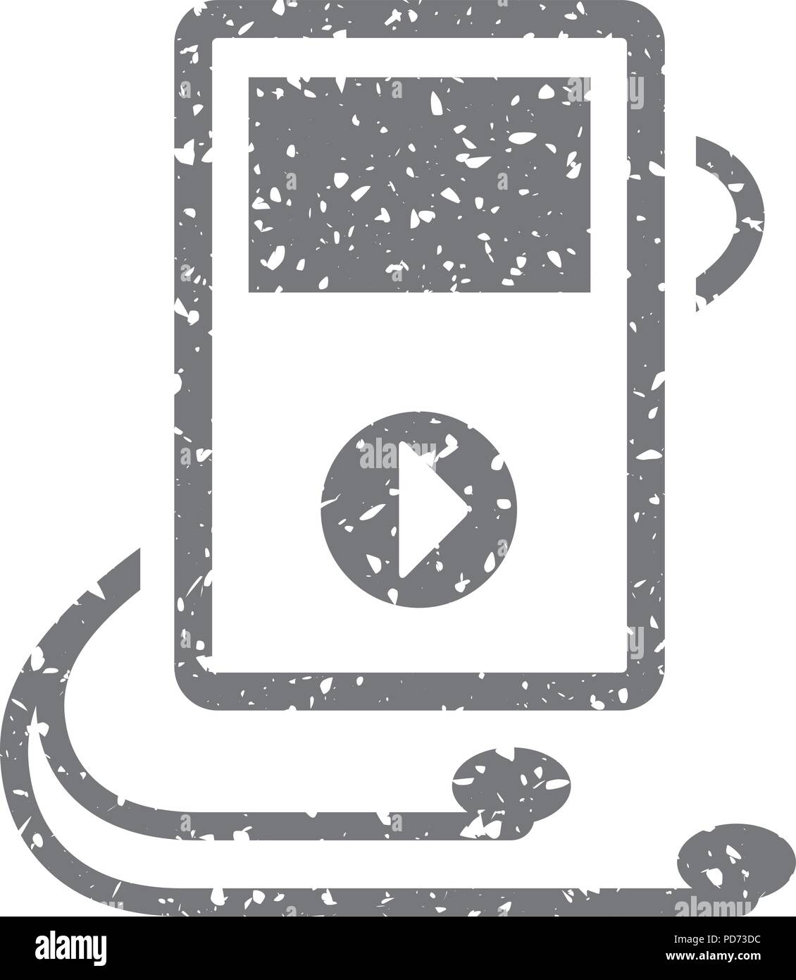 Grunge icon - Music player Stock Vector Image & Art - Alamy