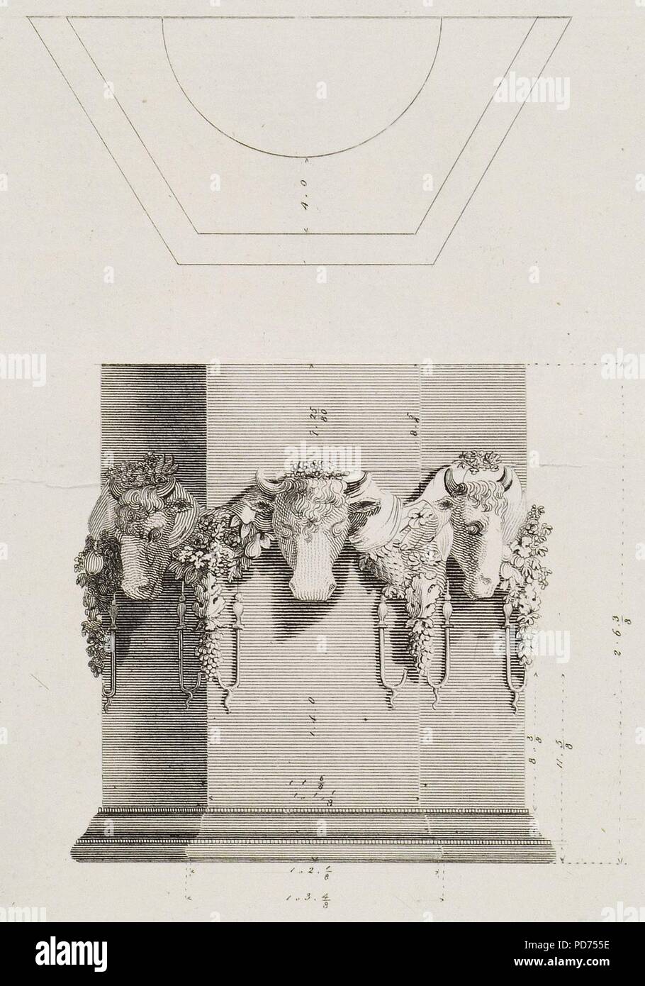 Ancient altar from Myconos - Stuart James & Revett Nicholas - 1794 ...