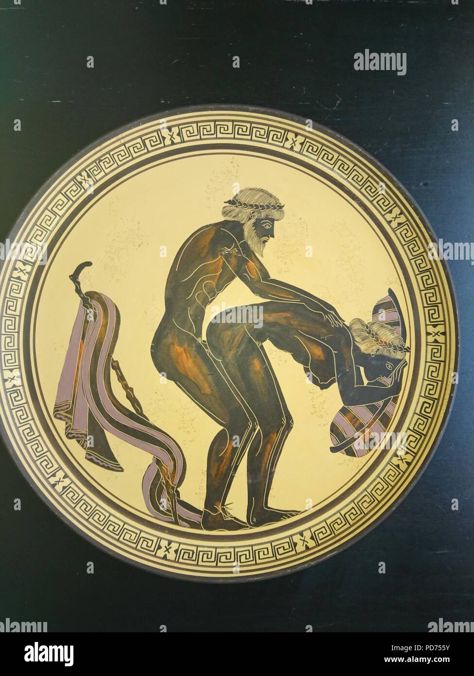 Ancient Attica Ceramic Plate with Satyr 550 BC Stock Photo - Alamy
