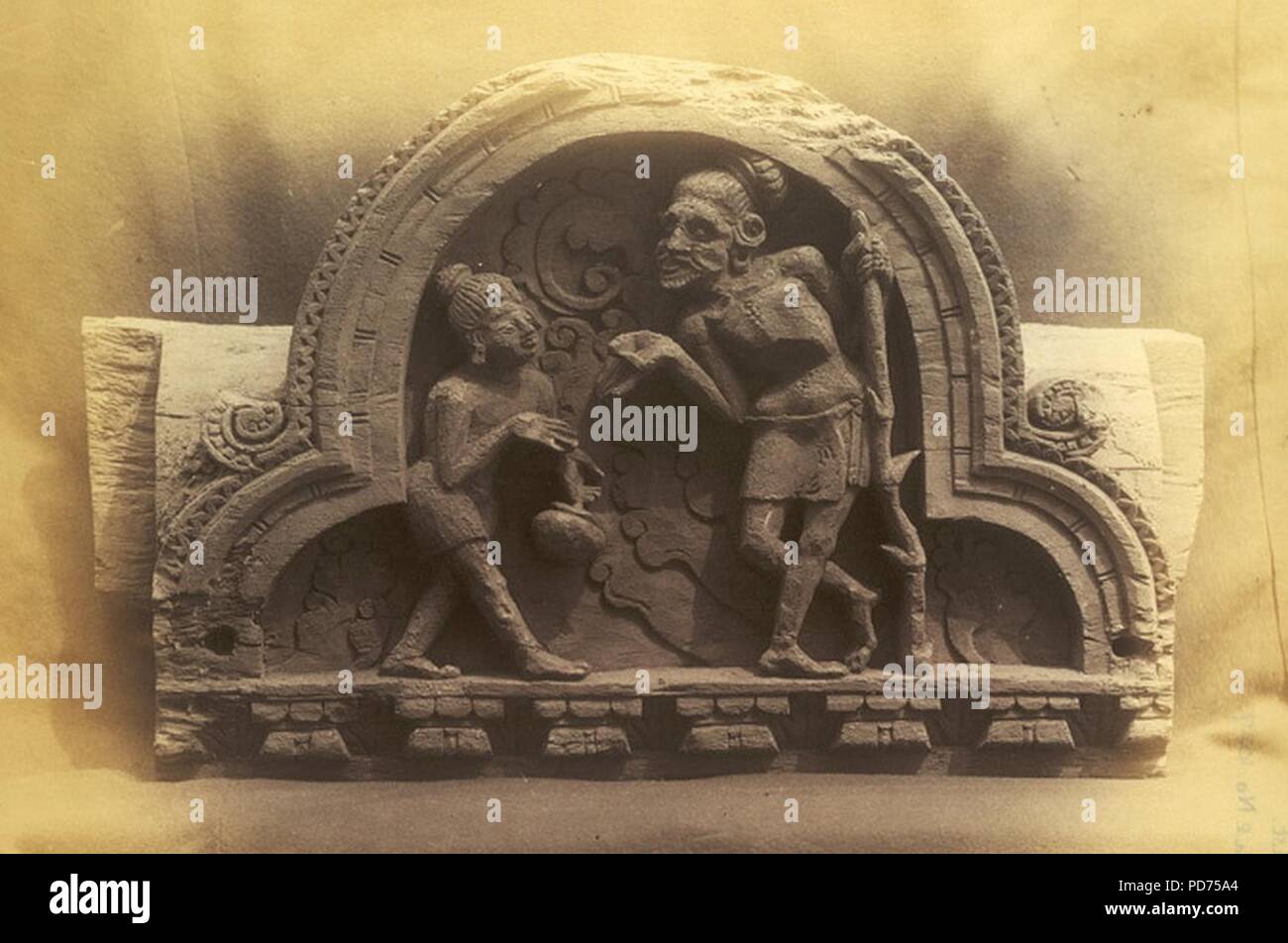 Ancient hindu wood carving peshawar Stock Photo - Alamy