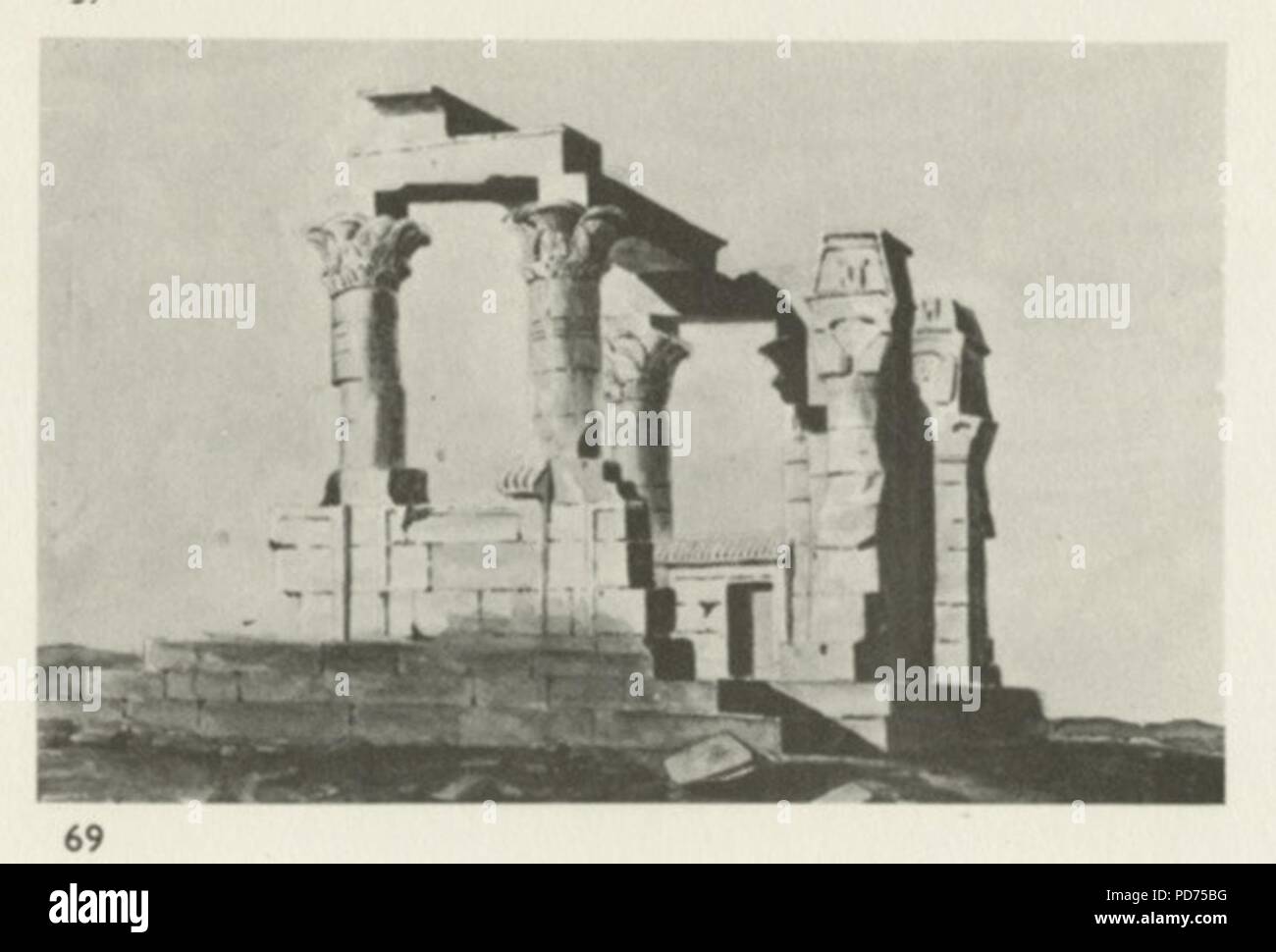 Ancient monument in Egypt (2) - Peytier Eugène - 1828-1836 Stock Photo ...
