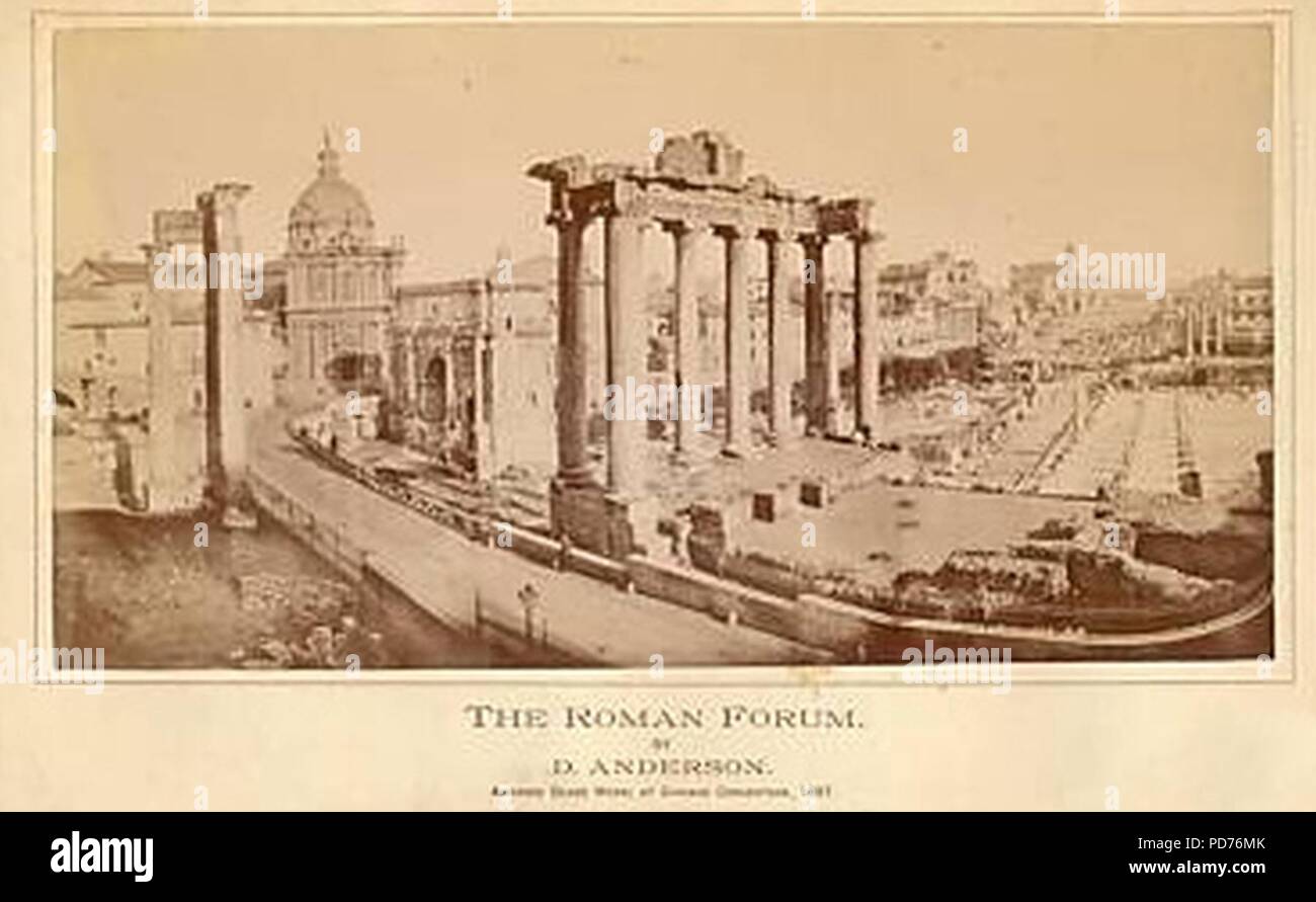 Anderson Domenico (1854-1938) - The Roman Forum awarded silver medal at ...