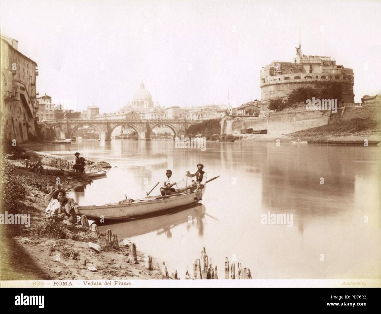 Veduta del fiume roma vintage hi-res stock photography and images - Alamy
