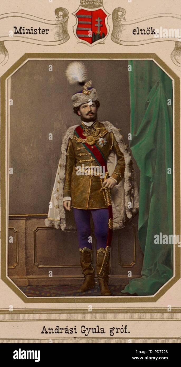 Andrássy Gyula miniszterelnök szinezett fotó Stock Photo - Alamy