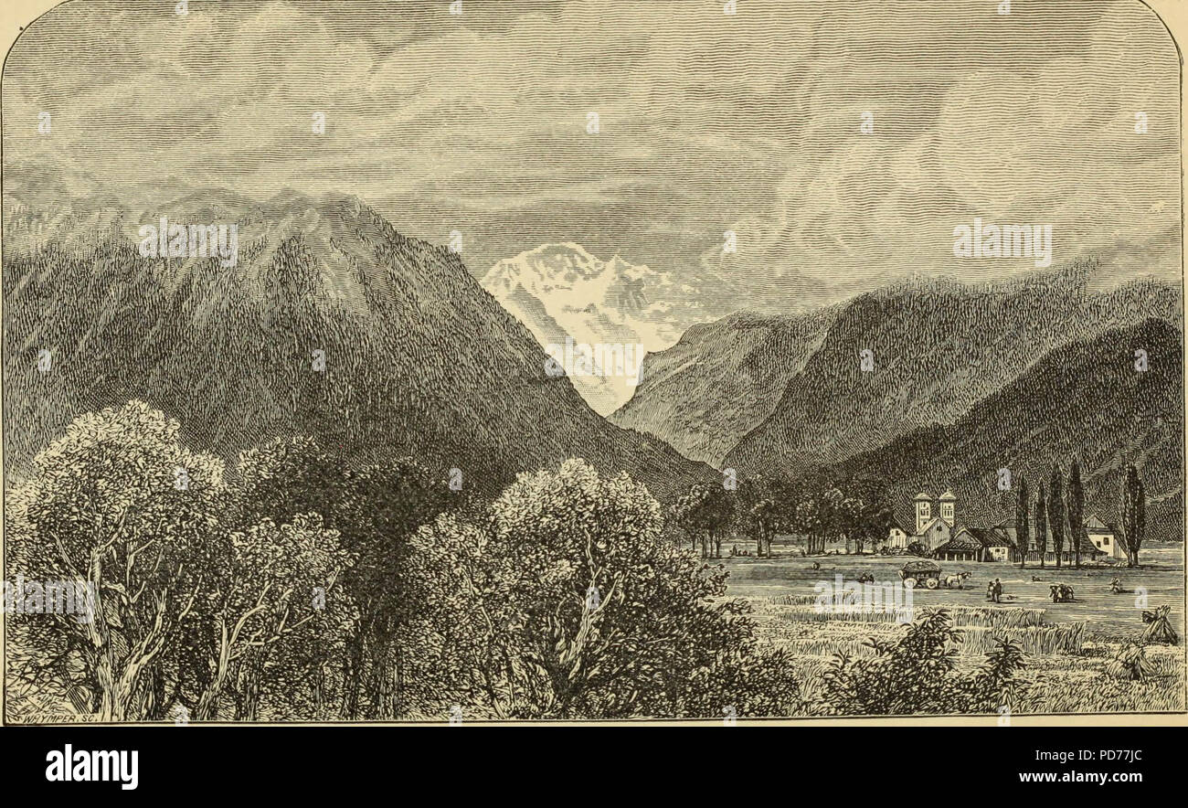 "Hours of exercise in the Alps." (1896 Stock Photo - Alamy