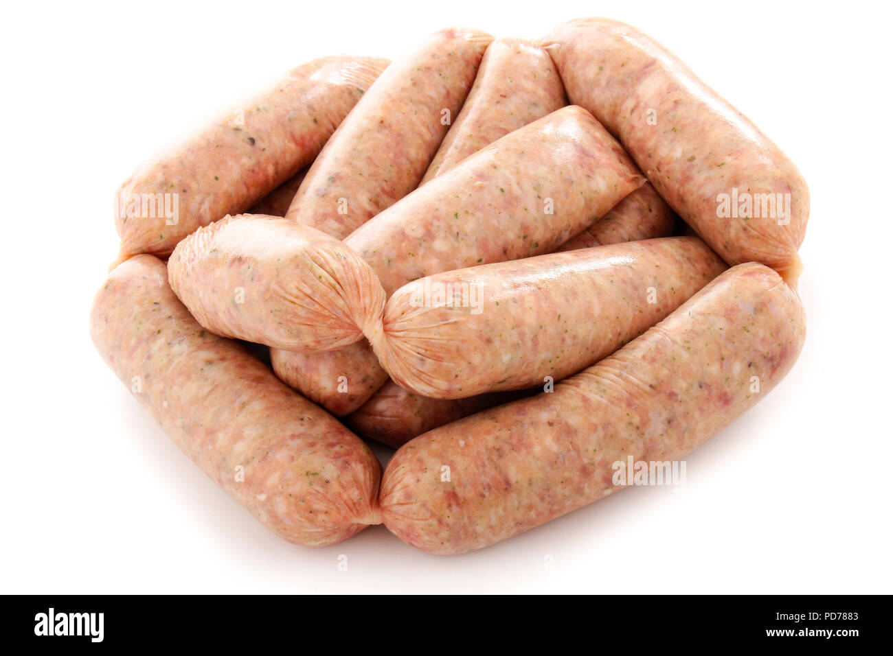 traditional raw British sausages Stock Photo - Alamy