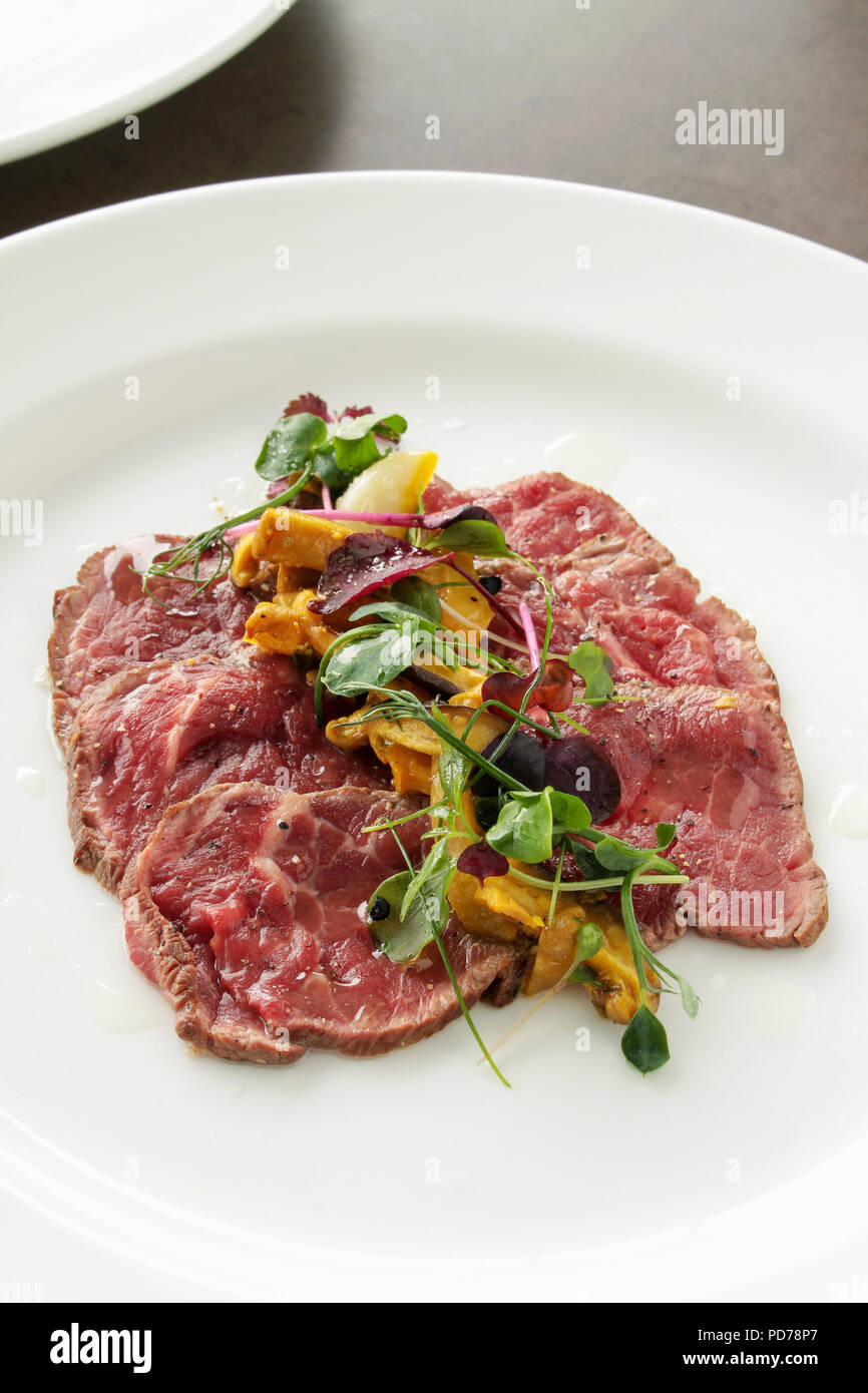 beef carpaccio appetizer Stock Photo - Alamy