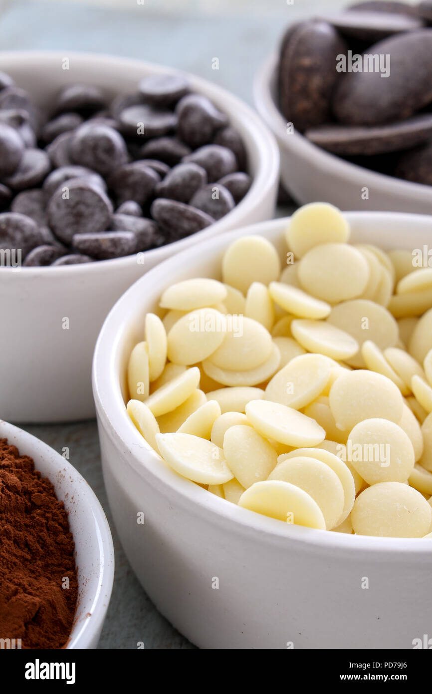 assorted confectioners chocolate in dishes Stock Photo - Alamy