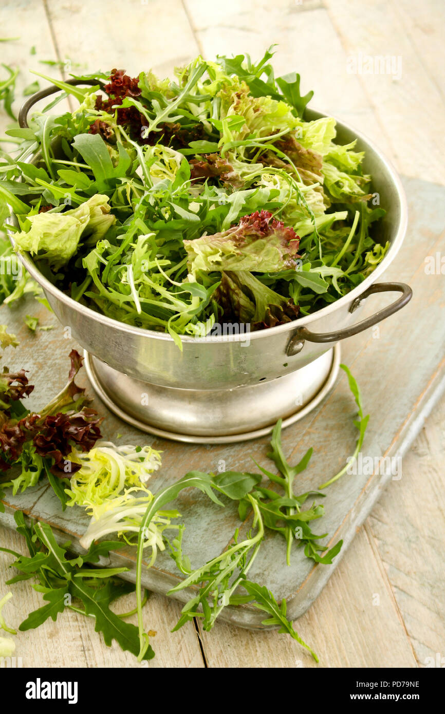 Mixed salad leaf selection hi-res stock photography and images - Alamy