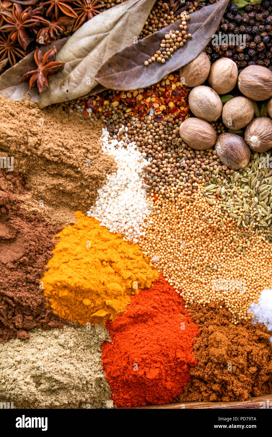fresh dried spices Stock Photo - Alamy