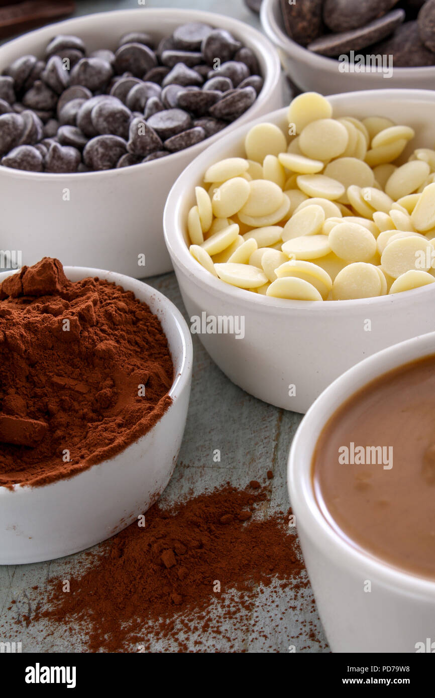 assorted confectioners chocolate in dishes Stock Photo - Alamy