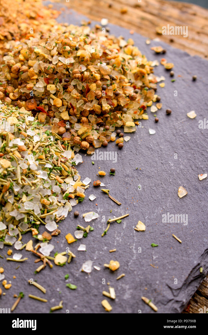 mixed flavoured salts Stock Photo - Alamy