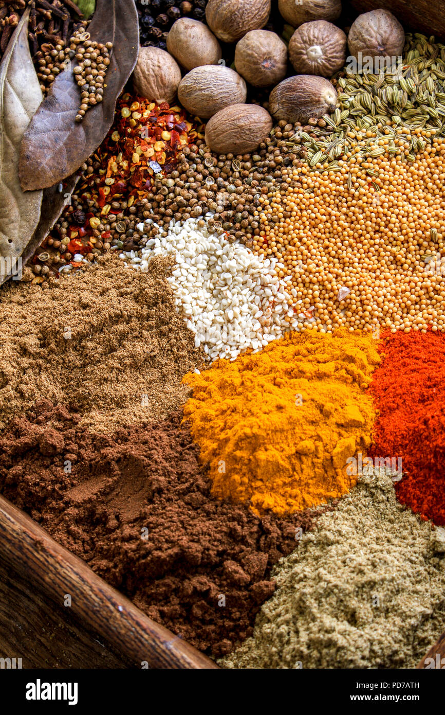 fresh dried spices Stock Photo - Alamy