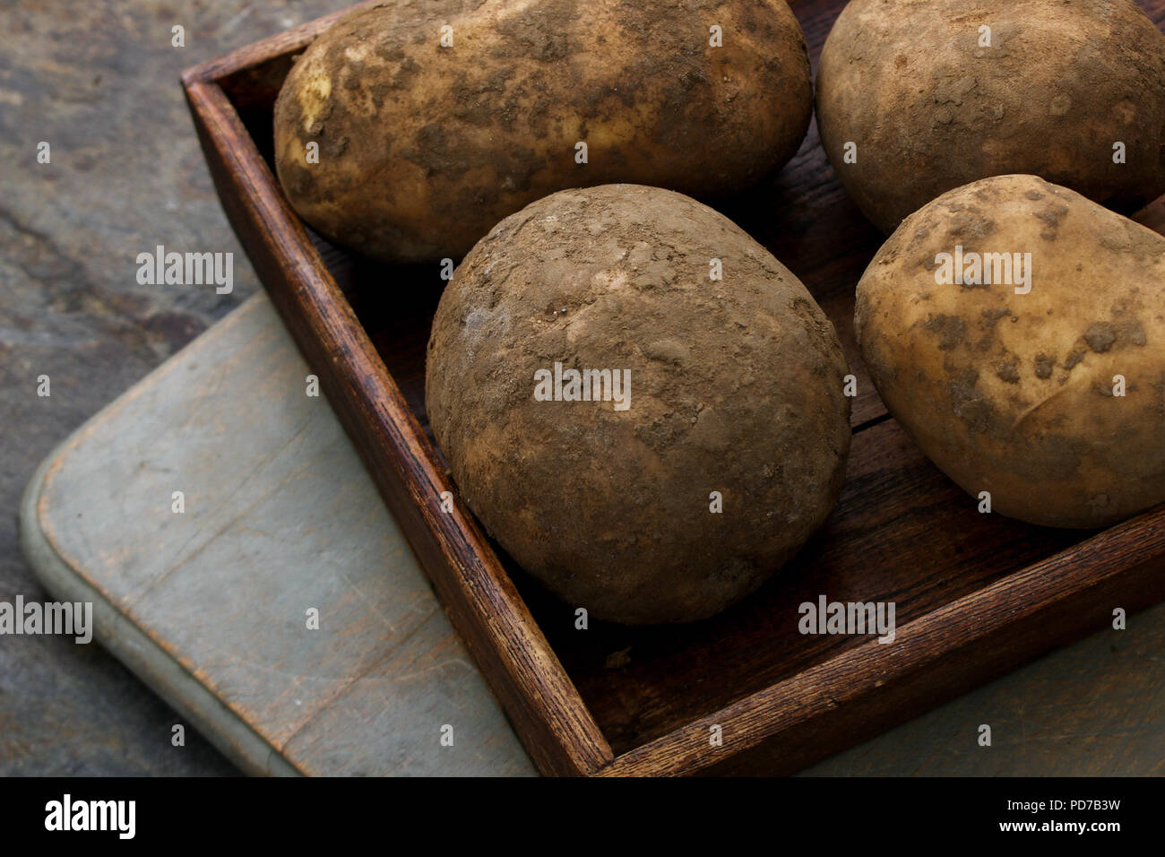 preparing heritage potatoes Stock Photo - Alamy