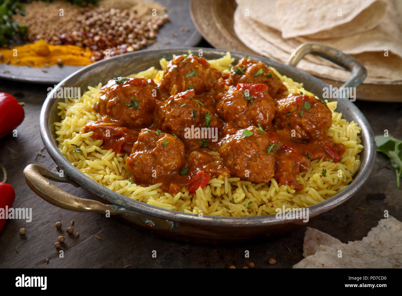 Indian style meatballs hi-res stock photography and images - Alamy