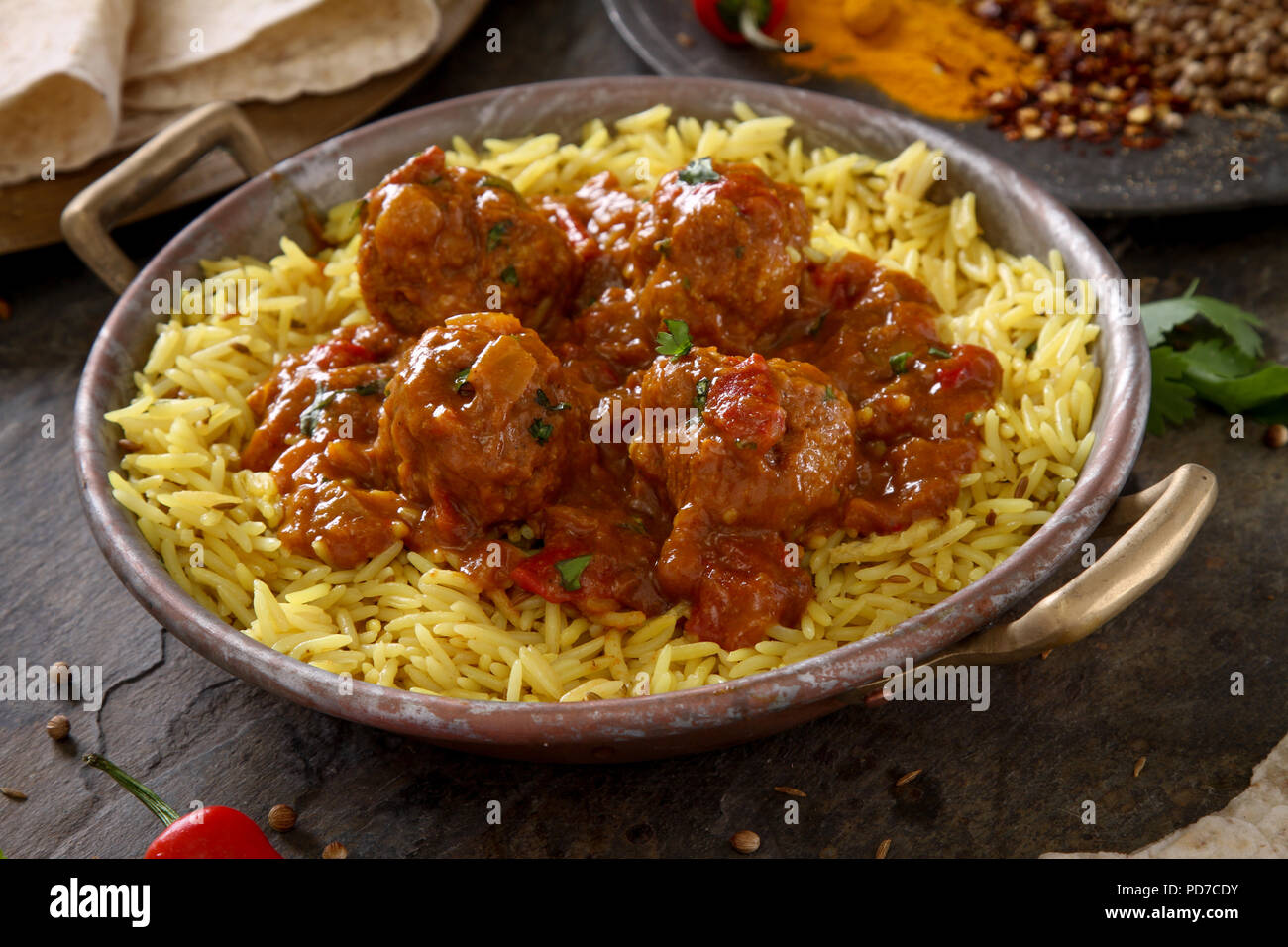 Indian style meatballs hi-res stock photography and images - Alamy