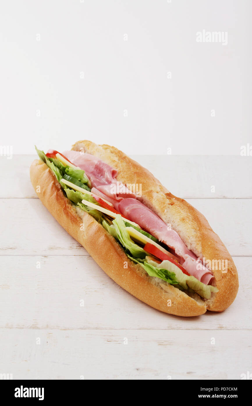 fresh made sub sandwich Stock Photo - Alamy