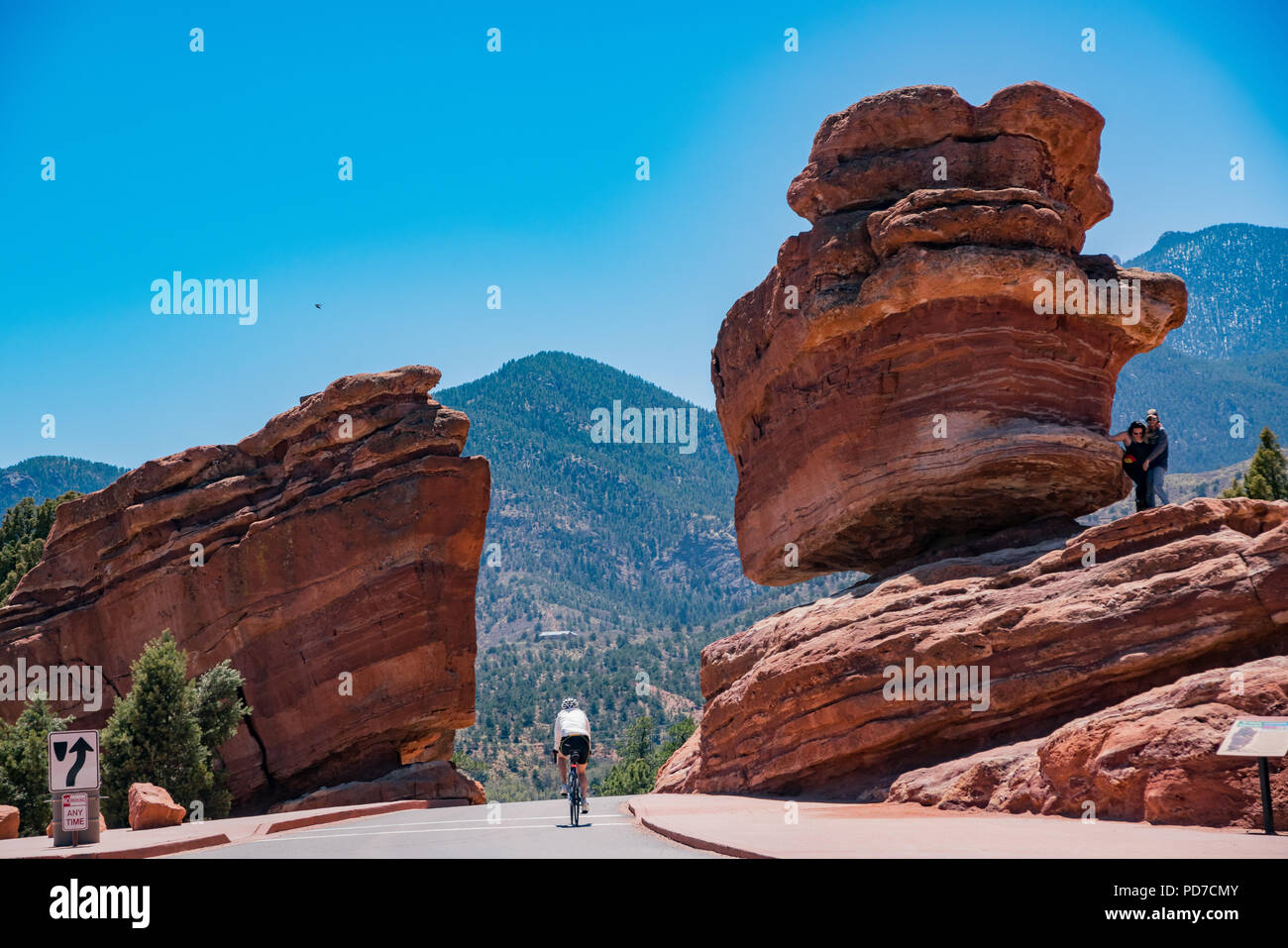 Manitou Springs, MAY 4: Balanced Rock of the famous Garden of the Gods ...