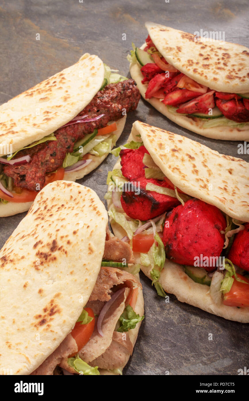 indian naan wrap Stock Photo - Alamy
