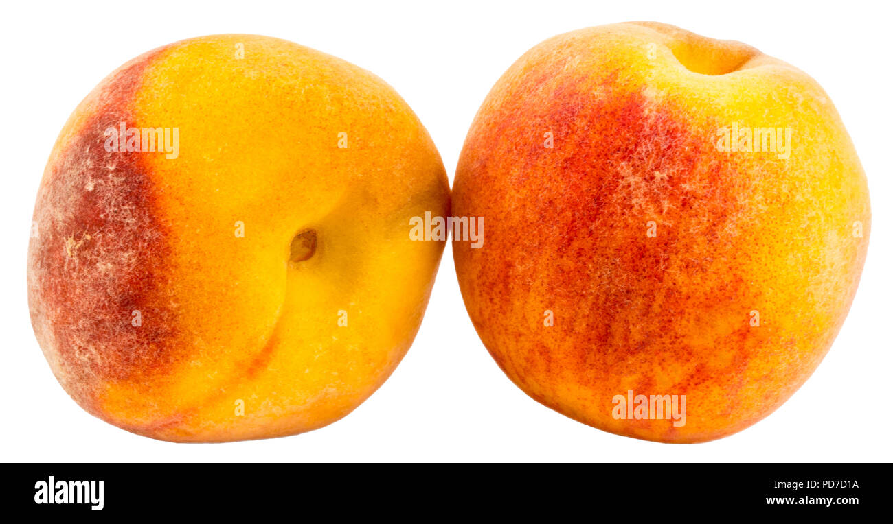 Peach isolated on white background with clipping path Stock Photo - Alamy