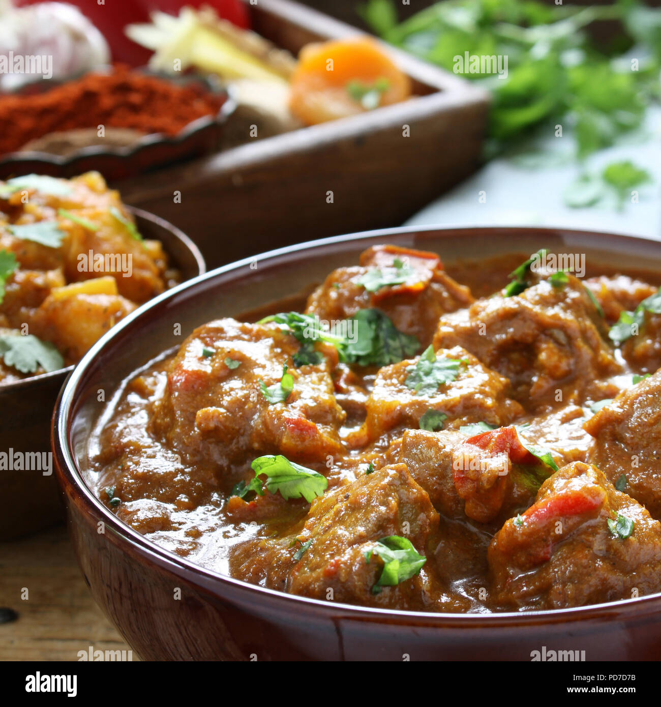 traditional indian curry meal Stock Photo - Alamy