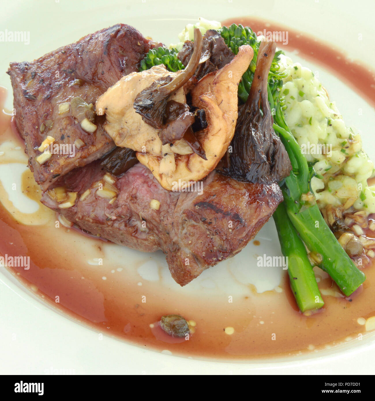 plated lamb main meal Stock Photo - Alamy