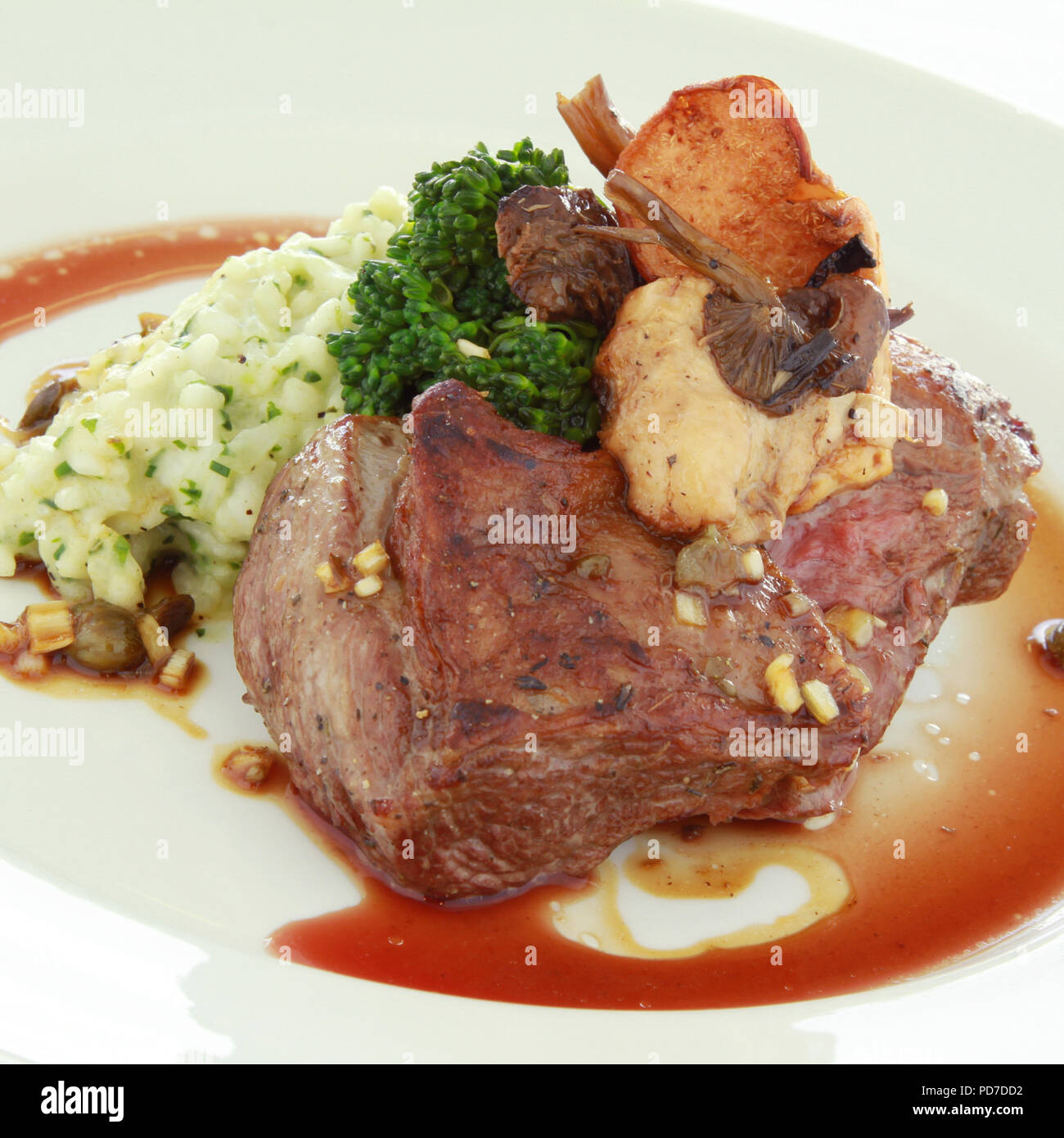 plated lamb main meal Stock Photo - Alamy