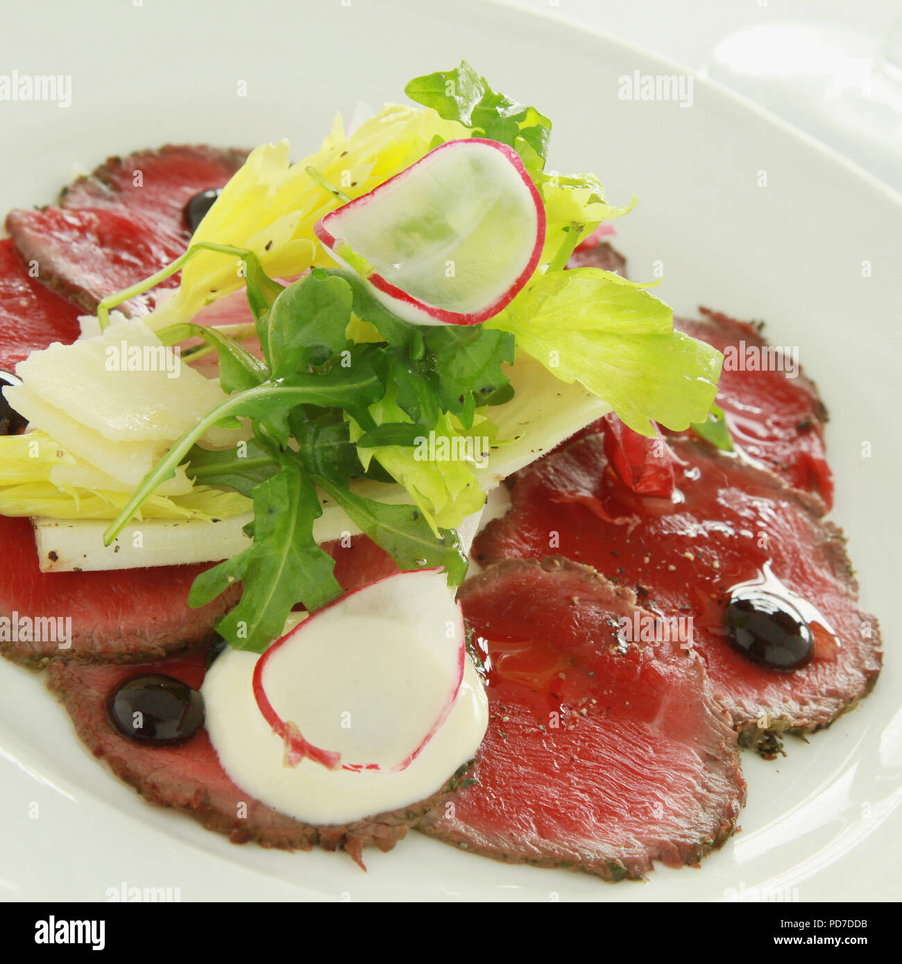 beef carpaccio appetizer Stock Photo - Alamy