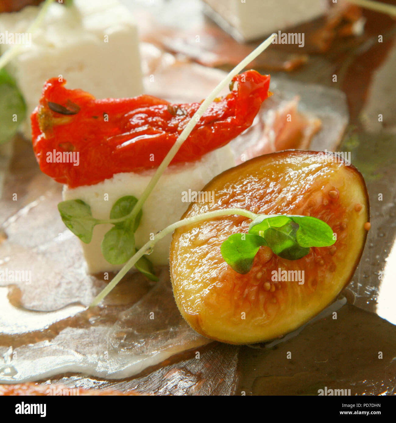 healthy dured ham appetizer Stock Photo - Alamy
